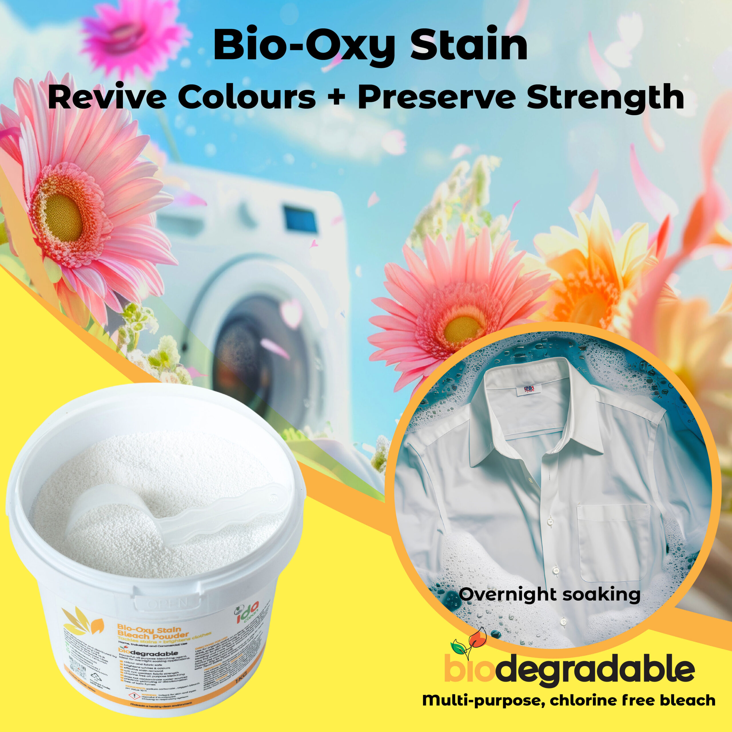 Bio-Oxy Stain - Oxygen Bleach Powder - 1KG | IDA Wholesalers